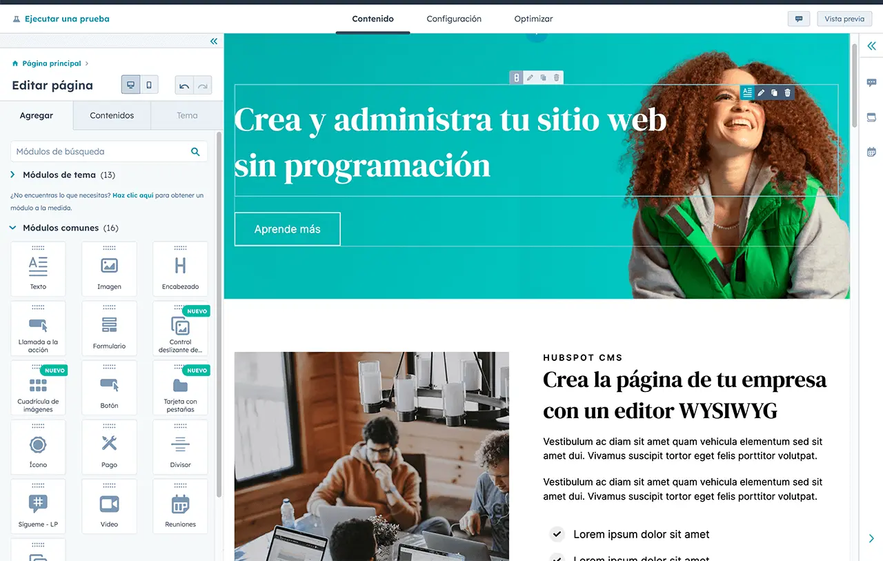 Crea tu página web gratis en 5 pasos | Creador web gratuito de HubSpot